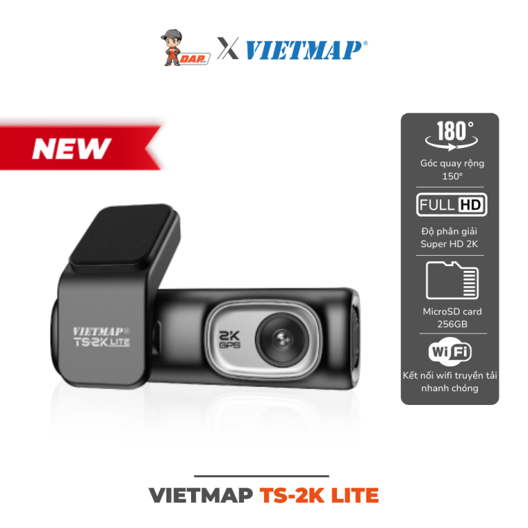 CAMERA HÀNH TRÌNH Ô TÔ VIETMAP TS-2K LITE - DAP Auto